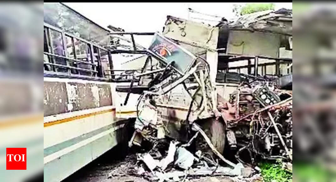 Two St Buses Collide In Dahod, 27 People Injured | Vadodara News - Times of India