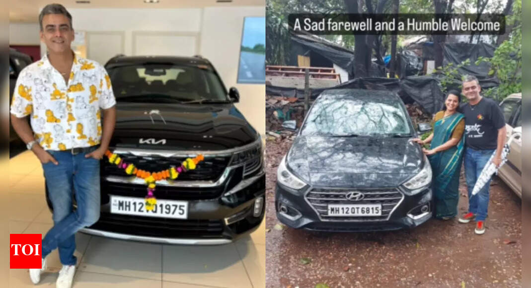 Aastad Kale buys a new swanky car, gets emotional while bidding adieu ...