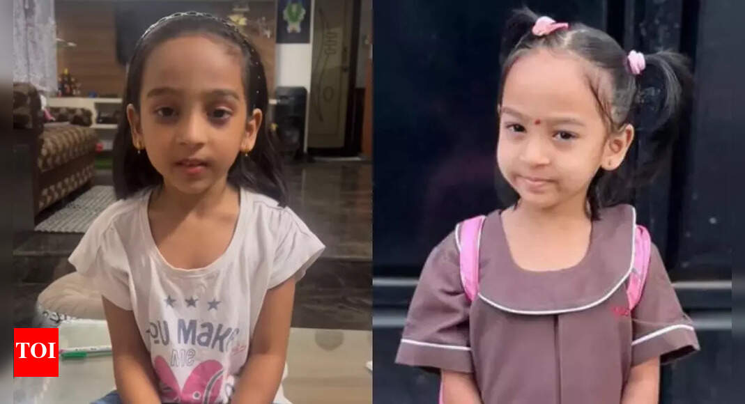 This video of Vanshika Anjani Kashyap learning the Kannada poem ...