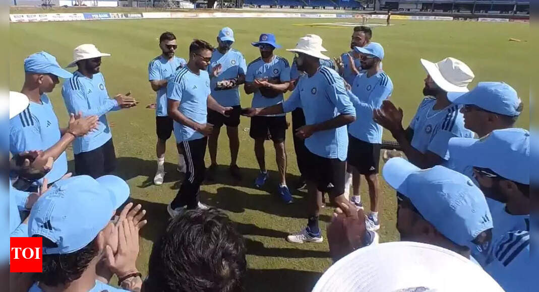 Watch - 'A day to remember': Mukesh Kumar receives Test cap from ...