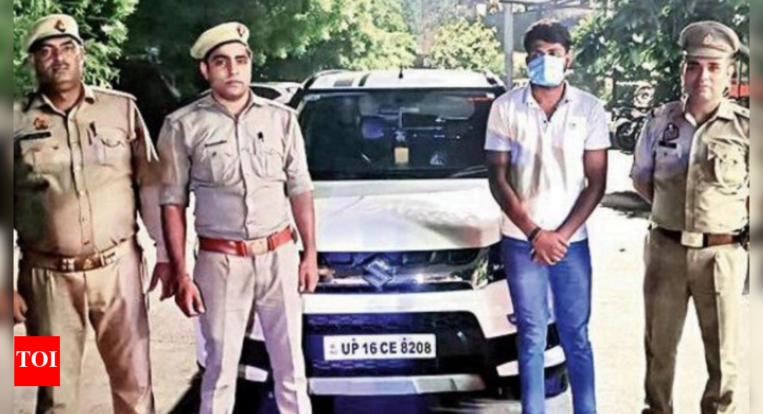 Man clings onto bonnet as student drags him for 30m | Noida News - Times of India