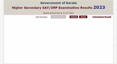 Kerala DHSE & VHSE Say Exam Result 2023 announced @ keralaresults.nic ...