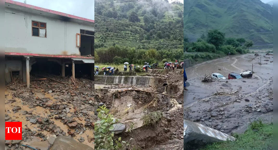 Himachal Pradesh: Three people missing, several vehicles washed away ...