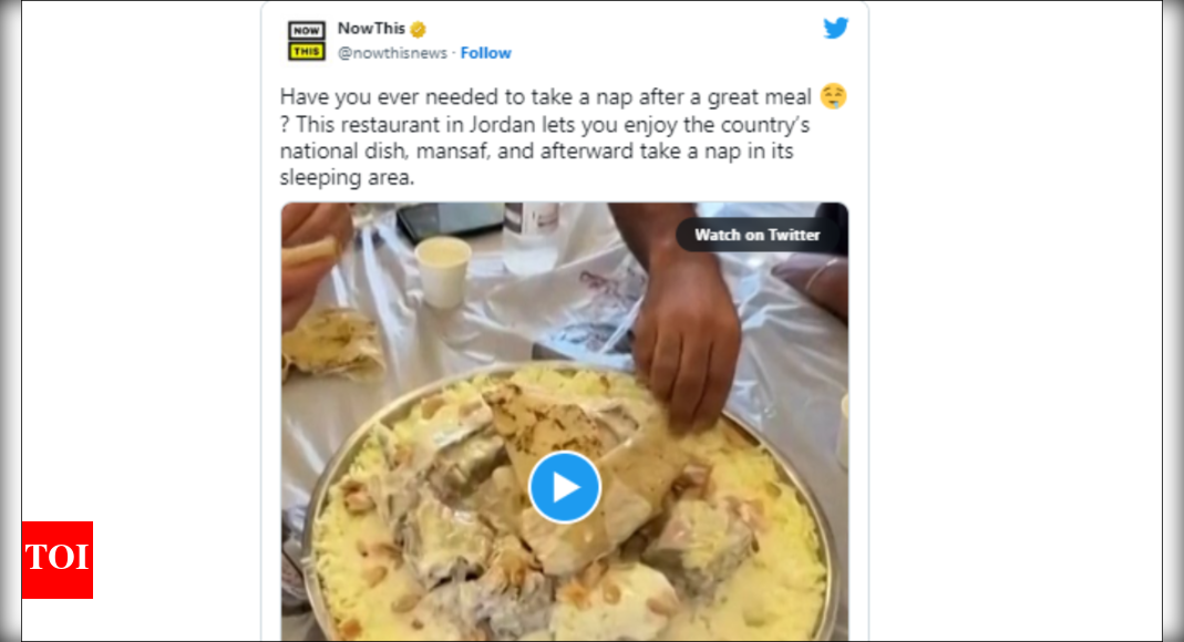 Restaurant in Jordan offers nap space after a special meal - Times of India