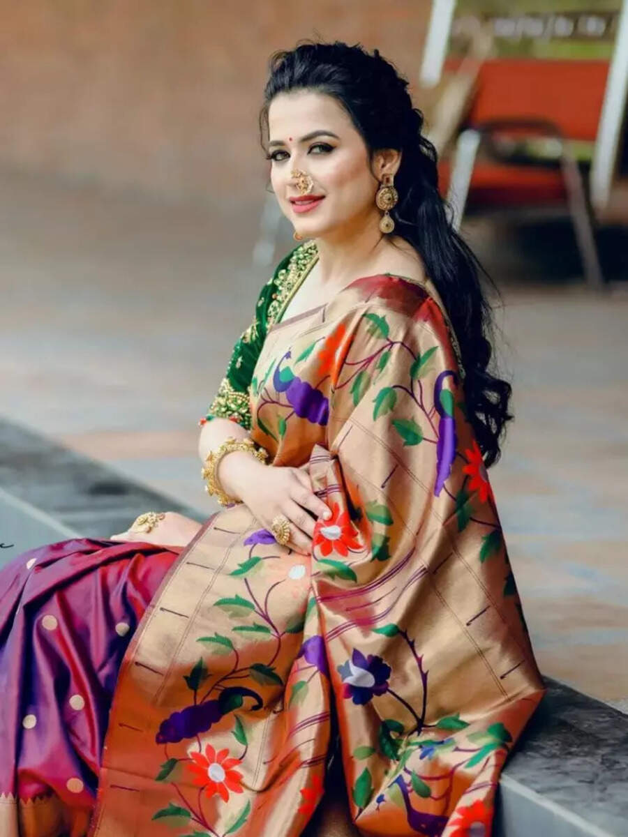 Prajakta Gaikwad exudes charm in traditional saree | Times of India