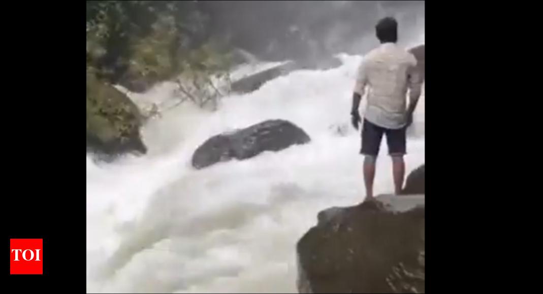 Man accidentally slips and gets swept away by a river while making reel ...