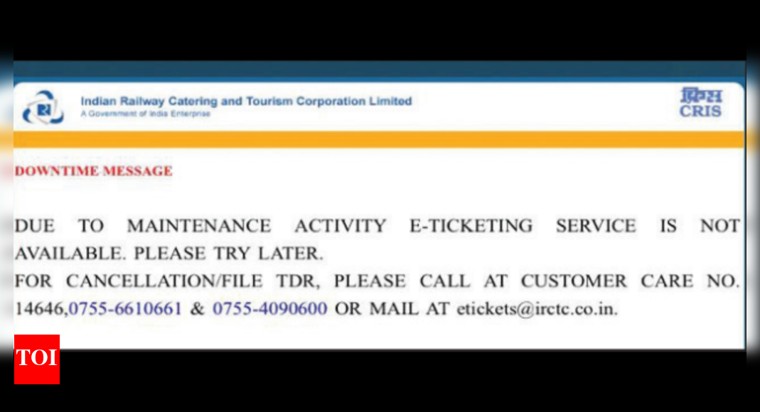 Tech glitch hits IRCTC server, passengers fume | Pune News - Times of India