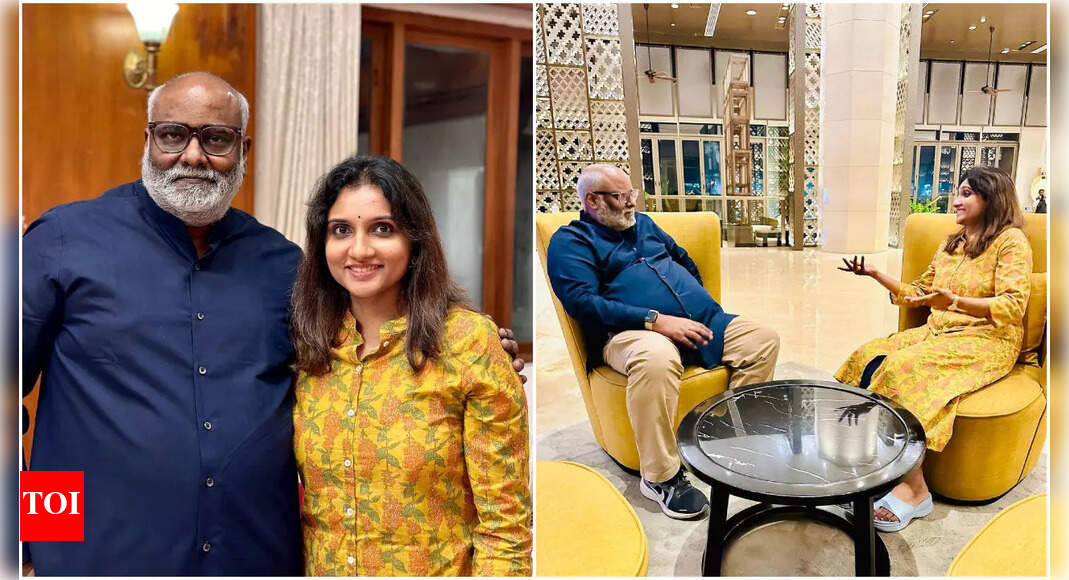 Manjari drops pictures with MM Keeravani | Malayalam Movie News - Times ...