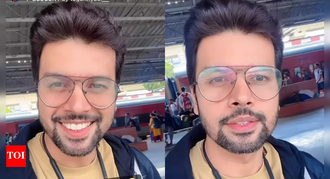 Tharla Tar Mag actor Amit Bhanushali enjoys Mumbai local train ride ...