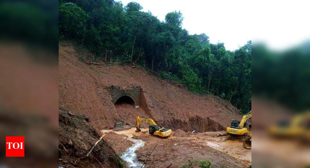Landslide blocks railway tunnel, several Vasco trains cancelled | Goa ...