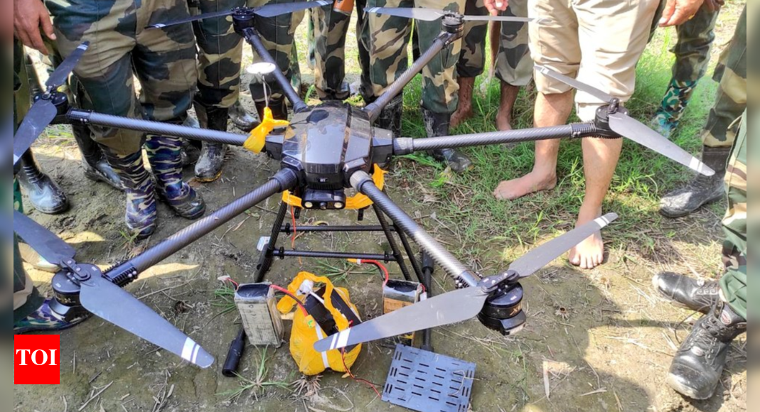 BSF shoots down Pakistani drone in Punjab’s Tarn Taran district, seizes 3kg of heroin | Amritsar ...