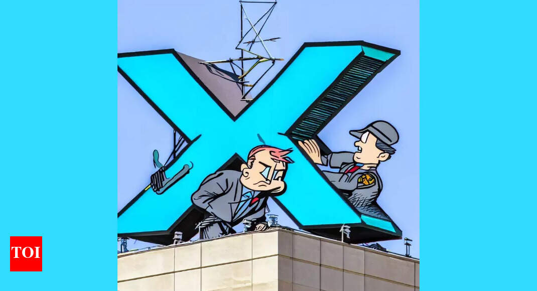 'X' logo installed atop Twitter building, San Francisco police launches ...