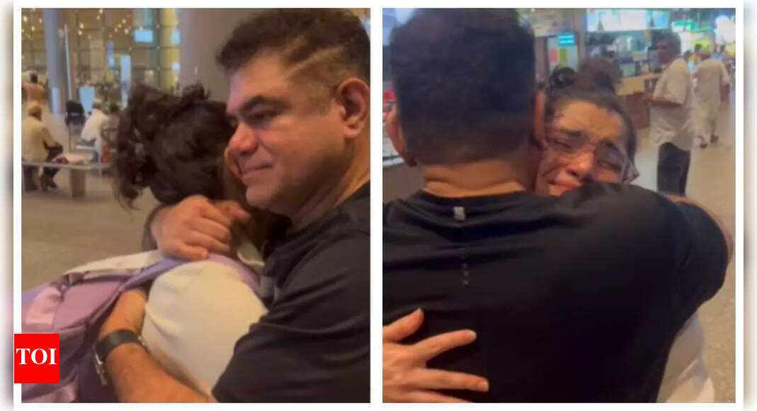 'Sadak 2' actress Chrisann Pereira breaks down in brother's arms as she ...