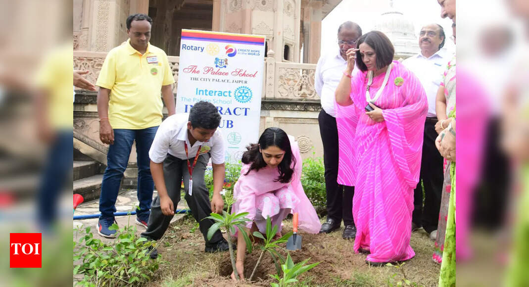 Erstwhile Jaipur royal Gauravi Kumari leads plantation drive in the ...