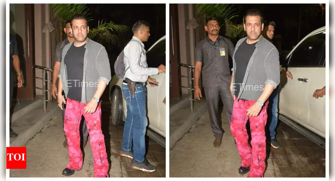 Salman Khan's 'Barbie-inspired pants' grab eyeballs as he attends ...