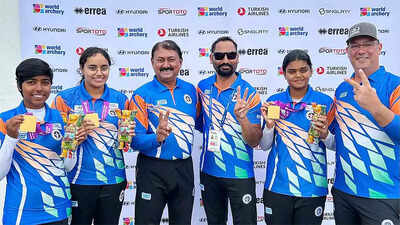 India compound archery team wins historic gold at Worlds | More sports ...