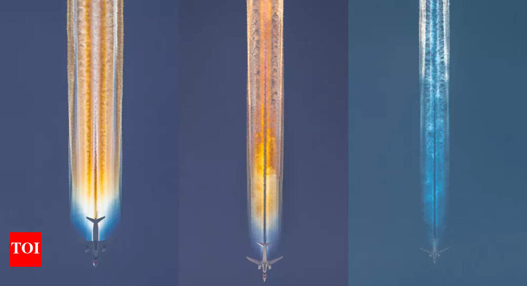 Rainbow Contrails: Amateur photographer captures rare and stunning ...