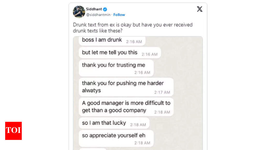Employee drunk texts his boss and the heartwarming chat is the best ...