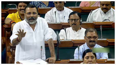 Nishikant Dubey: No-trust motion: BJP MP Nishikant Dubey's 'bete, damaad' jibe at Sonia Gandhi ...