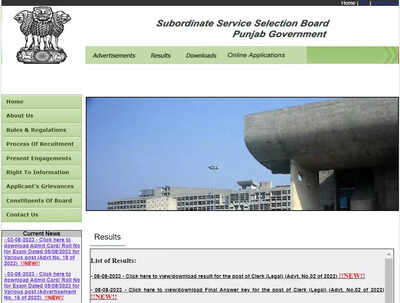 PSSSB Clerk Results 2023 declared on sssb.punjab.gov.in, Clerk (legal ...
