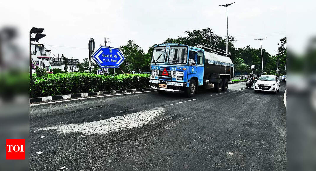 Traffic Congestion: Vip Road Battered By Heavy Vehicles, Awaits ...