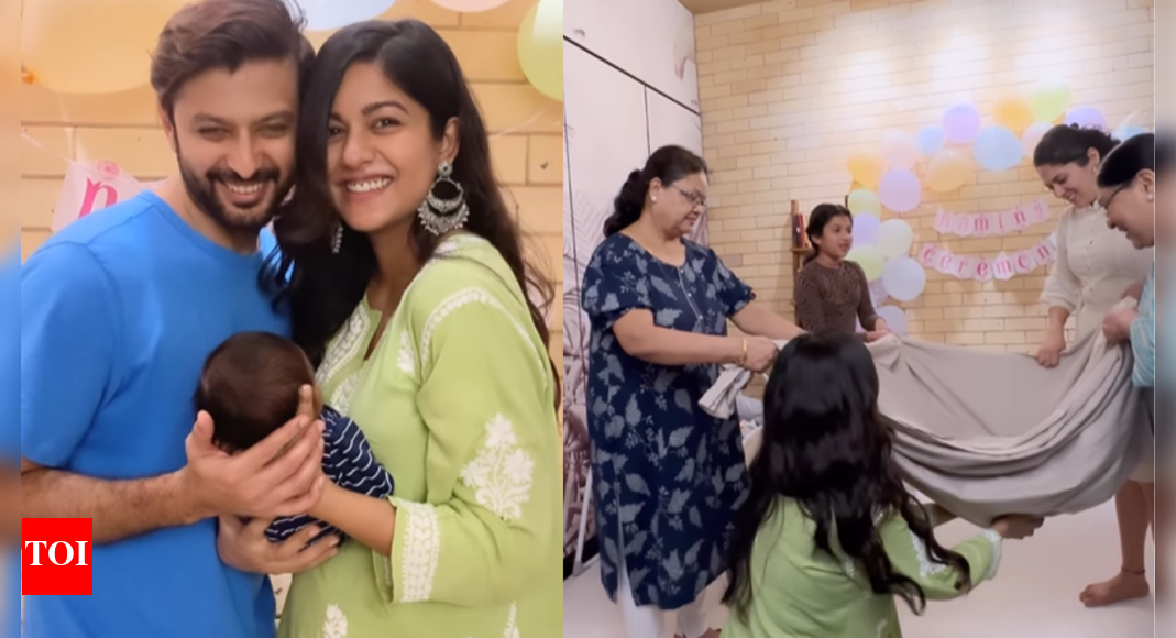Ishita Dutta and Vatsal Sheth name their son 'Vaayu Sheth' during a ...