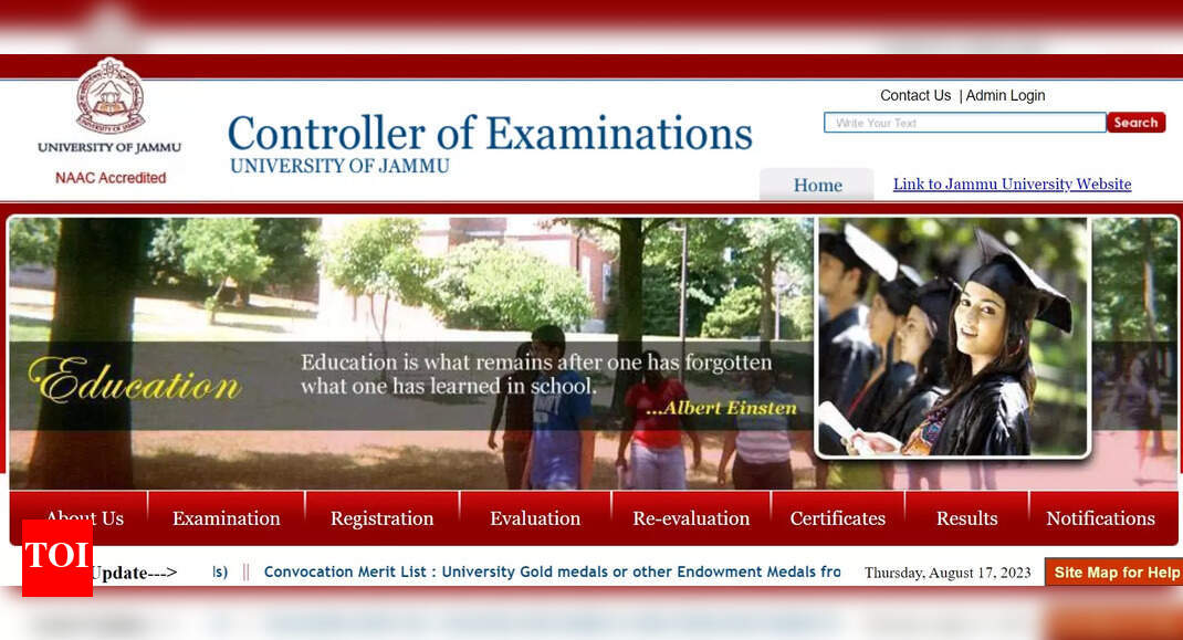 Jammu University Semester 6 Result 2023 declared on coeju.com, direct ...