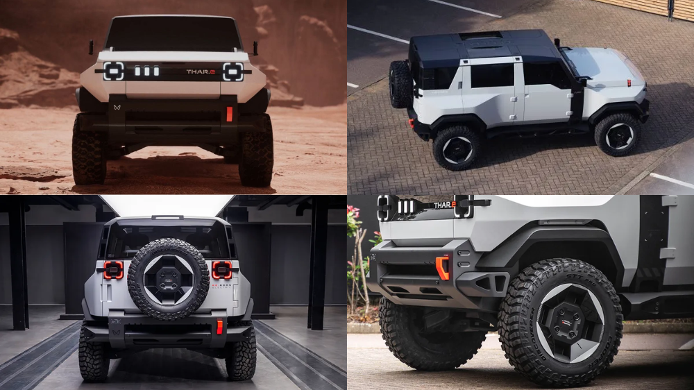 Mahindra Thar electric detailed look in Images: Design and other ...