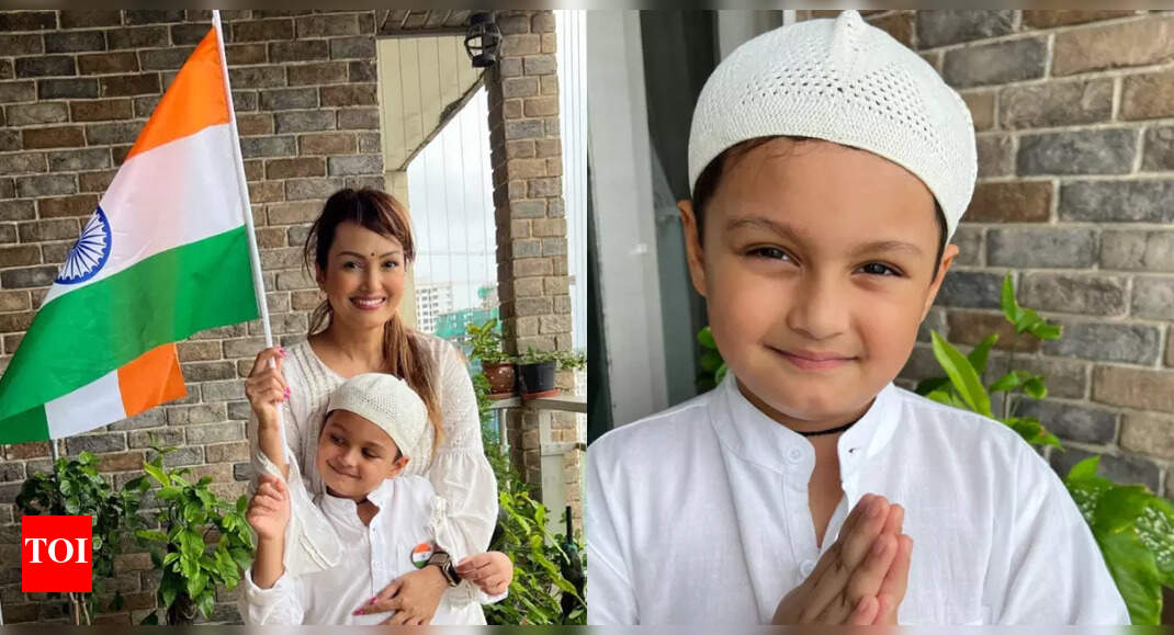 Nisha Rawal reacts to trolls commenting on her son Kavish dressed in ...