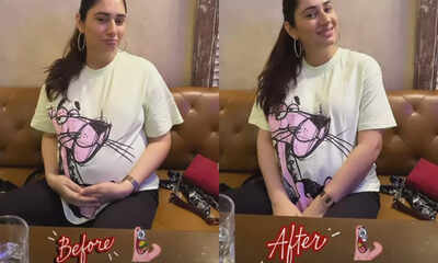 Mom-to-be Disha Parmar shares photos of before and after dinner, leaves fans in splits - Times ...