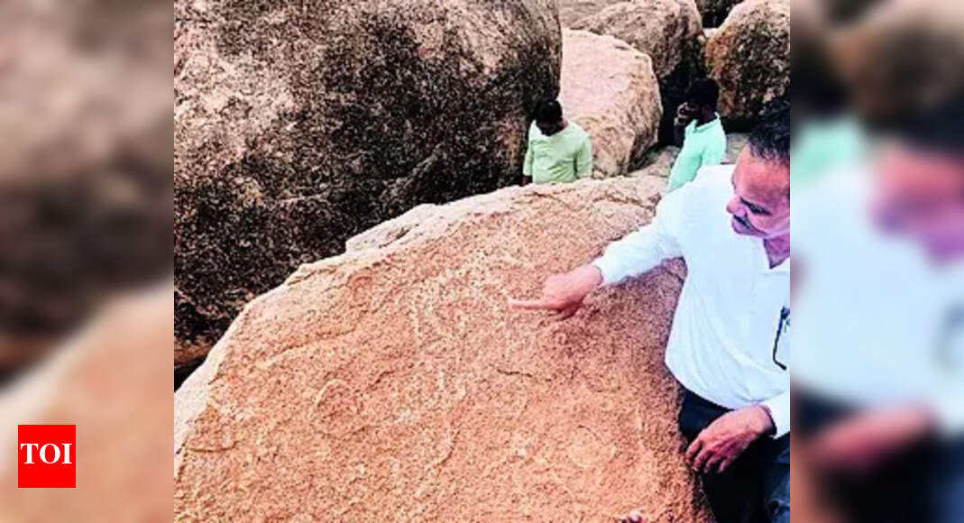 Rock Art: Neolithic Rock Art Found On Hillock In Mahabubnagar ...