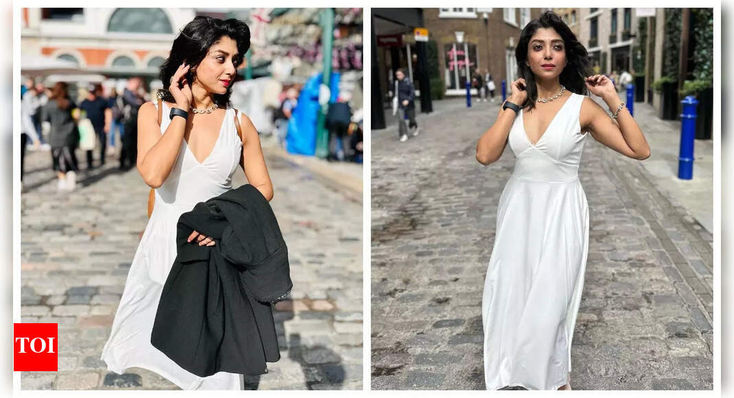 Devlina Kumar is the epitome of elegance in pristine white gown, see ...