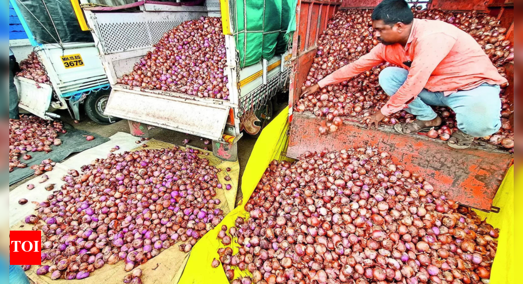 Farmers halt onion auction at 15 mandis in Nashik | Nashik News - Times of India