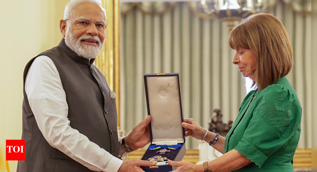 PM Modi in Greece: Narendra Modi conferred with Grand Cross of the ...