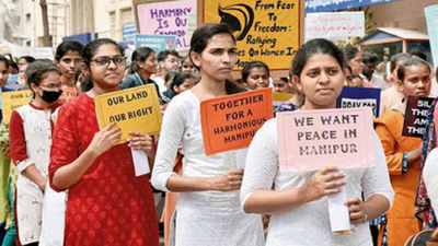 Manipur: City holds peace march for strife-torn Manipur | Hyderabad ...