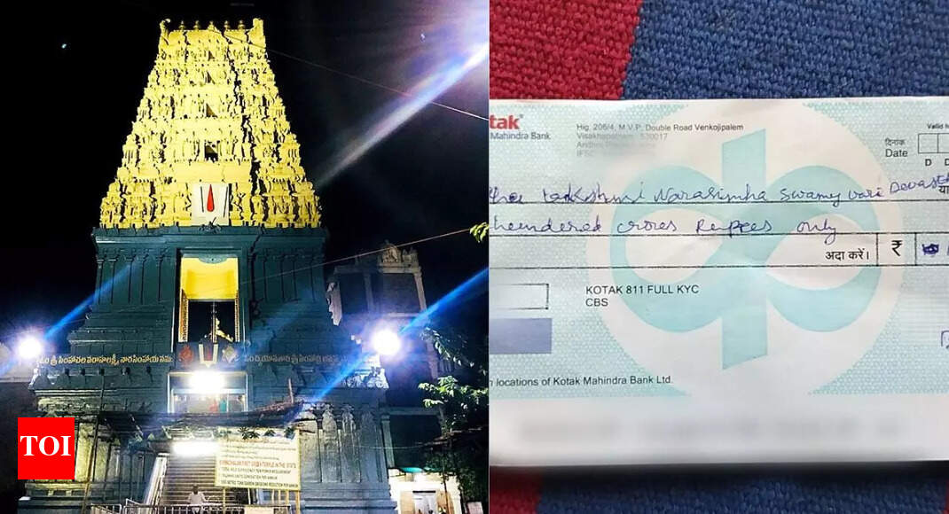 Man offers Rs 100 Crore cheque at a temple, has only Rs 17 in his bank ...