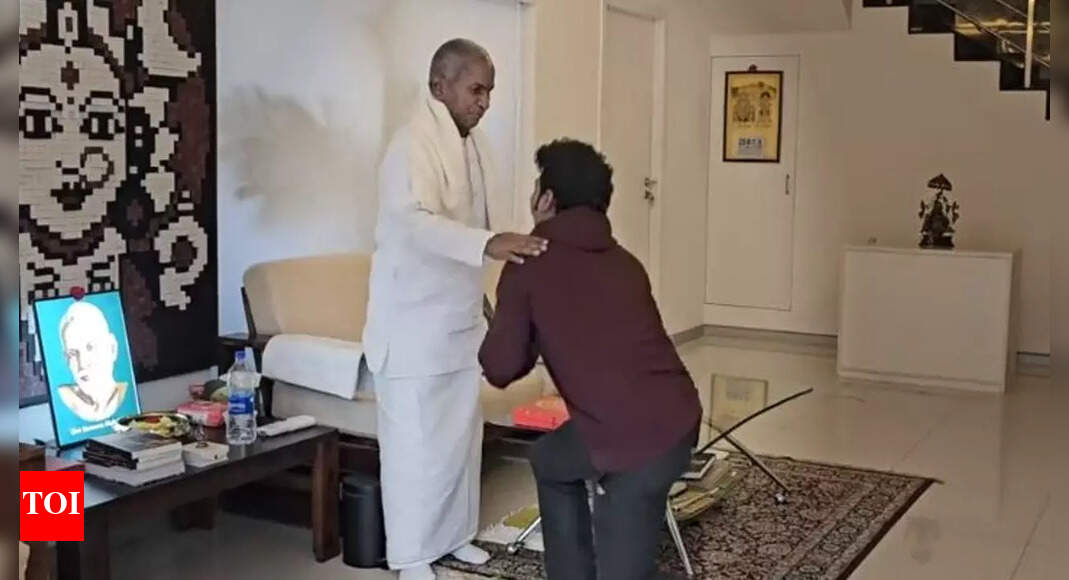 Devi Sri Prasad gets Ilaiyaraaja's blessings after winning the National ...