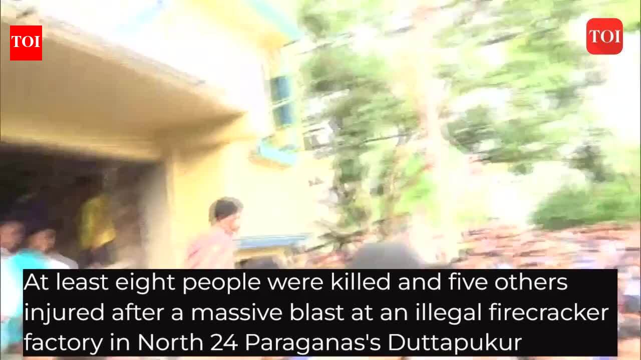 8 killed, 5 injured in massive blast in firecracker factory in West ...