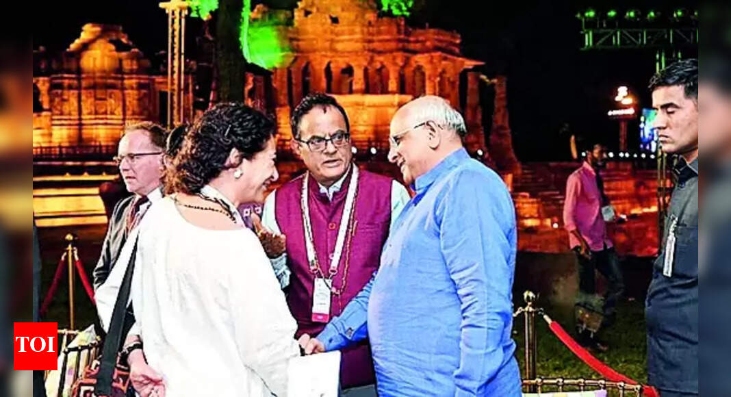 G20 Delegates Visit Modhera Sun Temple | Ahmedabad News - Times of India