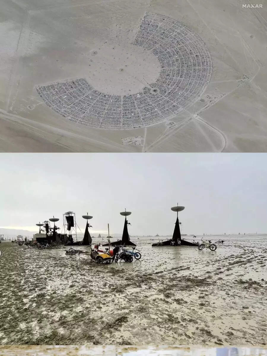 Muddy mess at Burning Man festival in US | Times of India