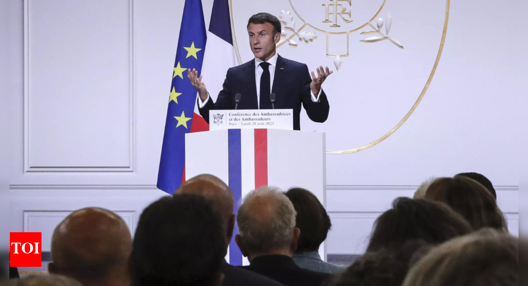 Macron: France's Macron supports experimenting with uniforms in some ...
