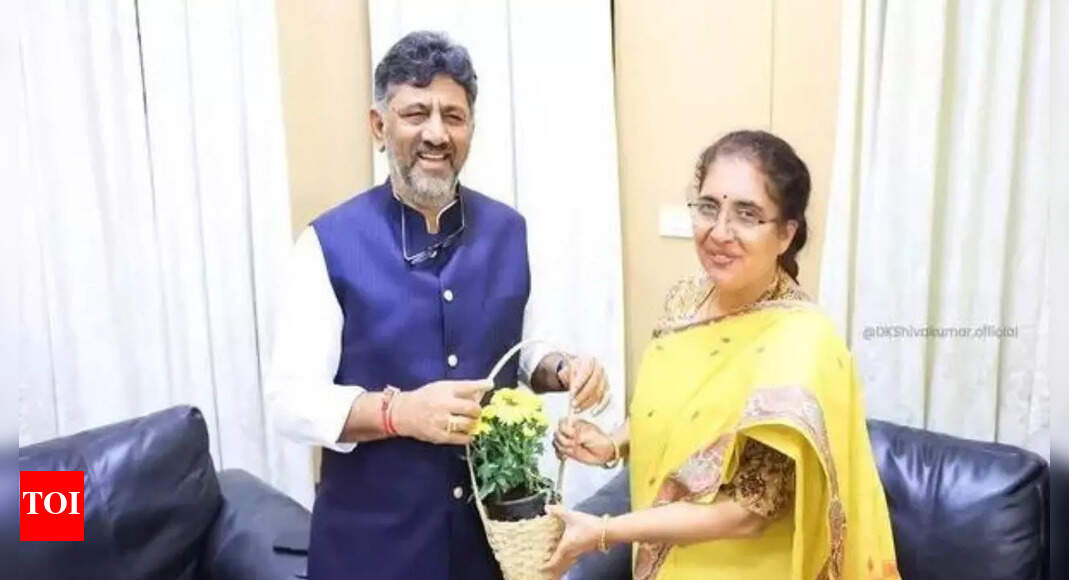 Tejaswini Ananth Kumar: Top Karnataka BJP leader meets Deputy CM DK Shivakumar, discusses "state ...