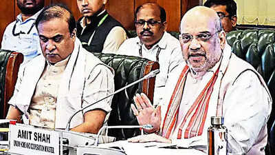 Himanta Biswa Sarma calls on Amit Shah, seeks total withdrawal of Afspa from Assam | Guwahati ...