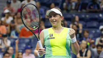 US Open: Ostapenko stuns defending champion Swiatek | Tennis News - Times of India