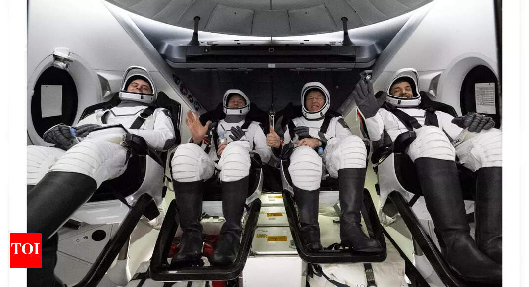 Watch: After spending 6 months in space, four astronauts return to ...