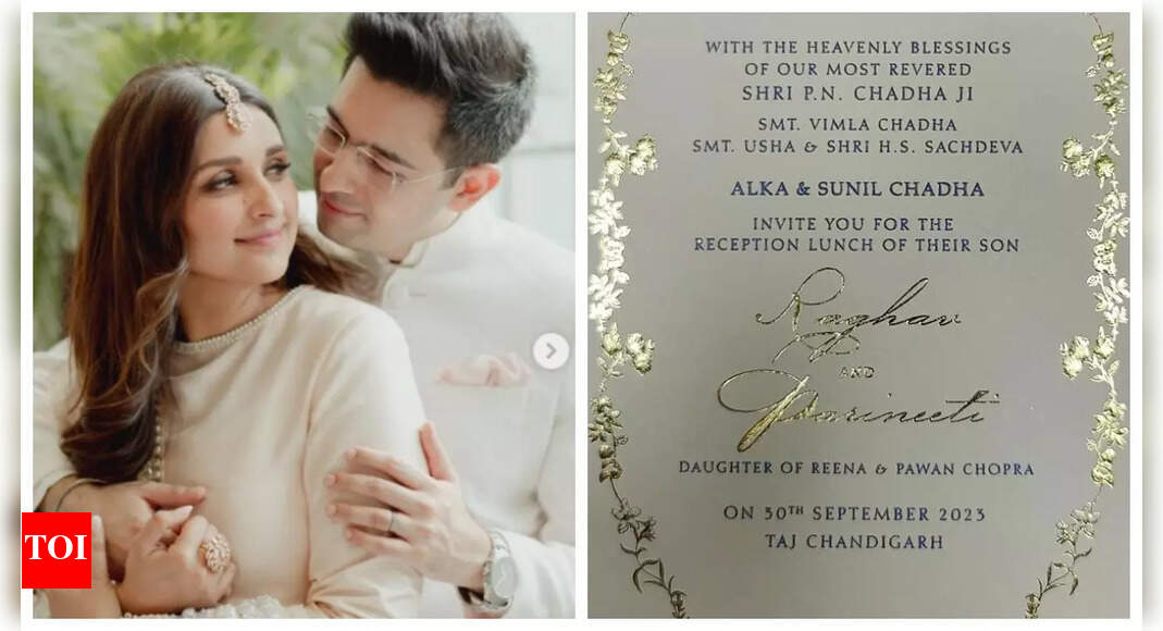 Parineeti Chopra and Raghav Chadha's wedding invitation goes viral online; couple to host grand ...