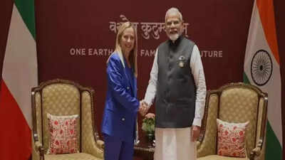 Trade: PM Modi holds bilateral talks with Italy's Giorgia Meloni | India News - Times of India
