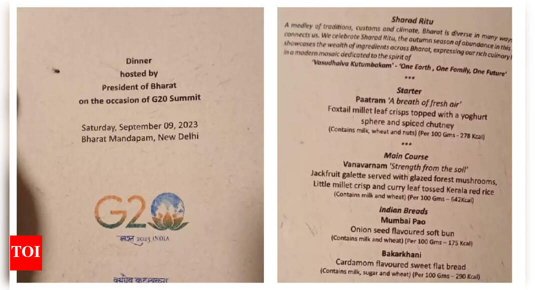 G20 Summit dinner by the President of Bharat: A poetic rendition of the ...