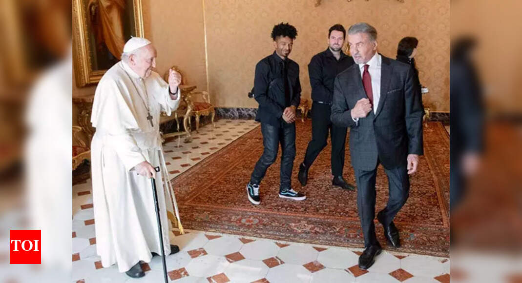 Sylvester Stallone meets Pope Francis in Vatican city | English Movie ...