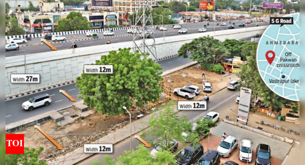 SG Road revamp to eat up service lanes | Ahmedabad News - Times of India
